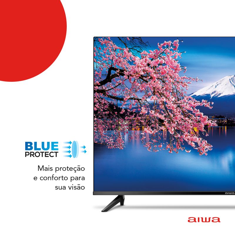Smart TV Aiwa 43” Android, Full HD, Comando de voz, Dolby Audio, HDR10 - AWS-TV-43-BL-02-A